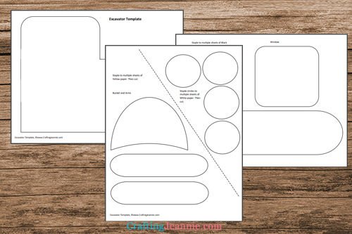 Excavator Craft (with Template) - Crafting Jeannie