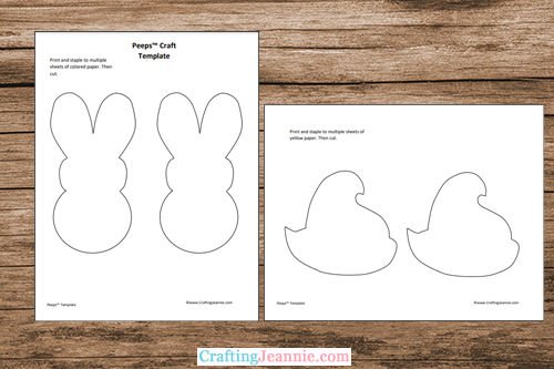 Paper Peeps Craft (Free Template) - Crafting Jeannie