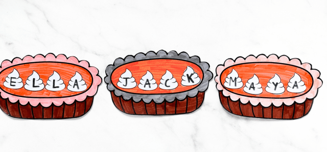 Pumpkin Pie Name Craft - This Tiny Blue House