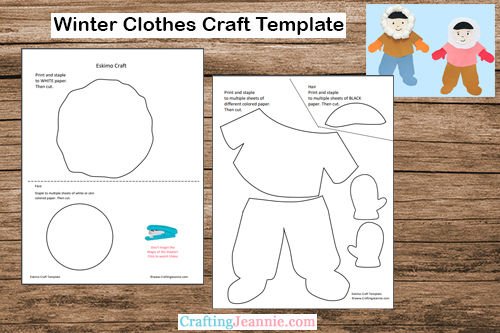 Winter Clothes Craft (Free Template) - Crafting Jeannie