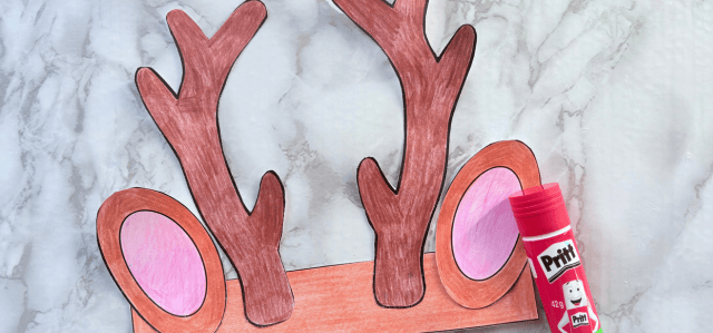 Printable Reindeer Antlers Craft - This Tiny Blue House