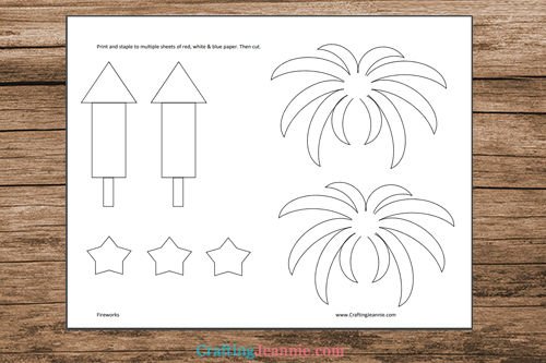 Fireworks Craft (Free Template) - Crafting Jeannie Crafting Jeannie