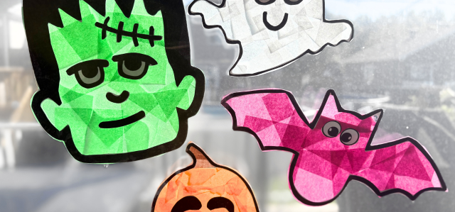 Halloween Suncatchers for Kids - This Tiny Blue House