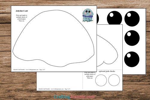 Jellyfish Craft (Free Template) - Crafting Jeannie