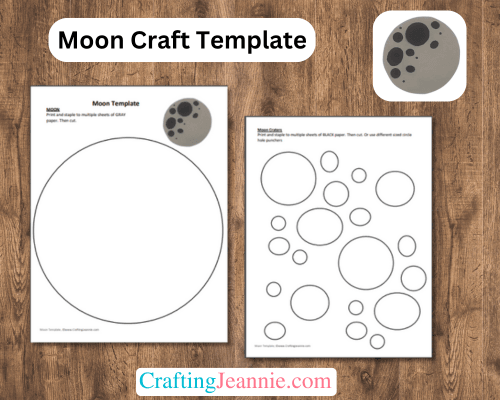 Moon Craft (Free Template) - Crafting Jeannie Crafting Jeannie