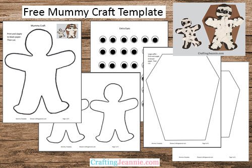 Easy Paper Mummy Craft (Free Template) - Crafting Jeannie