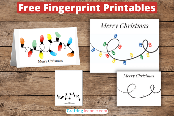 Fingerprint Christmas Lights (Free Template) | Crating Jeannie