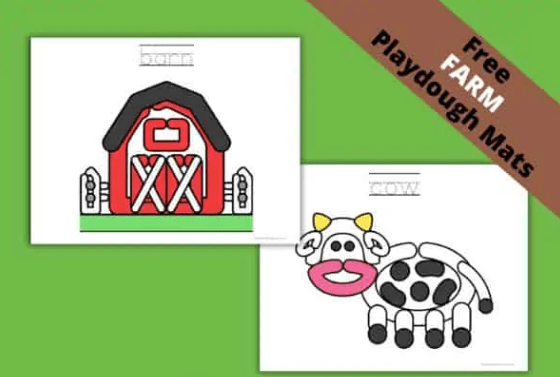 Farm Playdough Mats - Free PDF - Crafting Jeannie