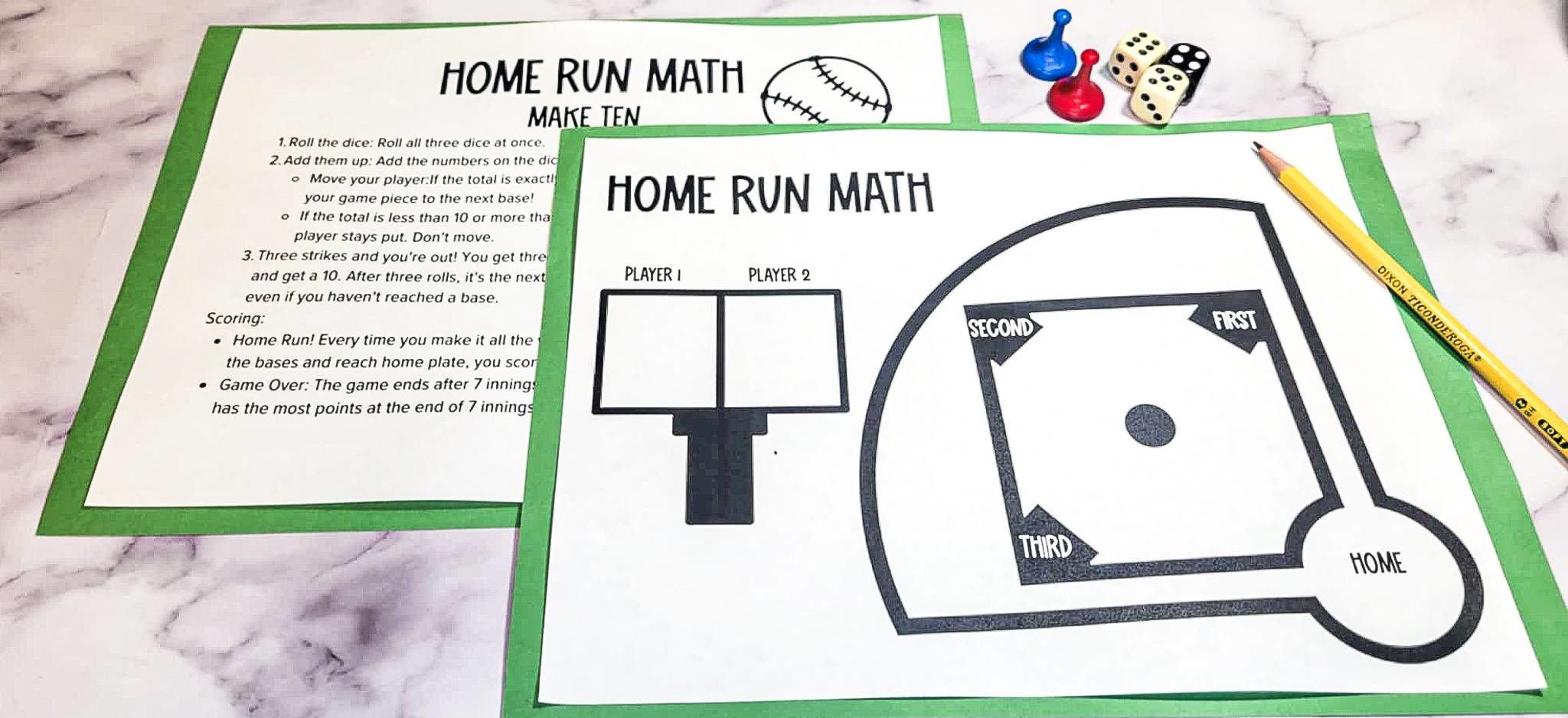 Baseball Math Game
