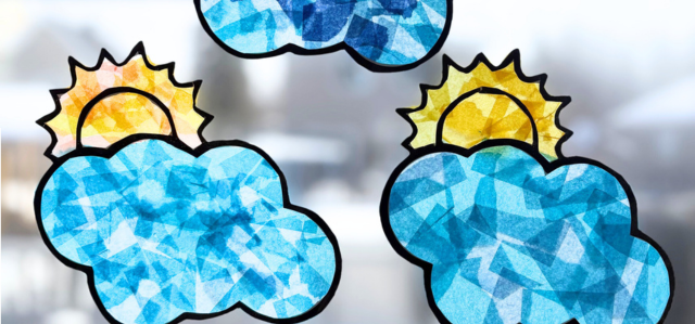 Cloud Suncatcher Craft (Free Printable Template) - This Tiny Blue House