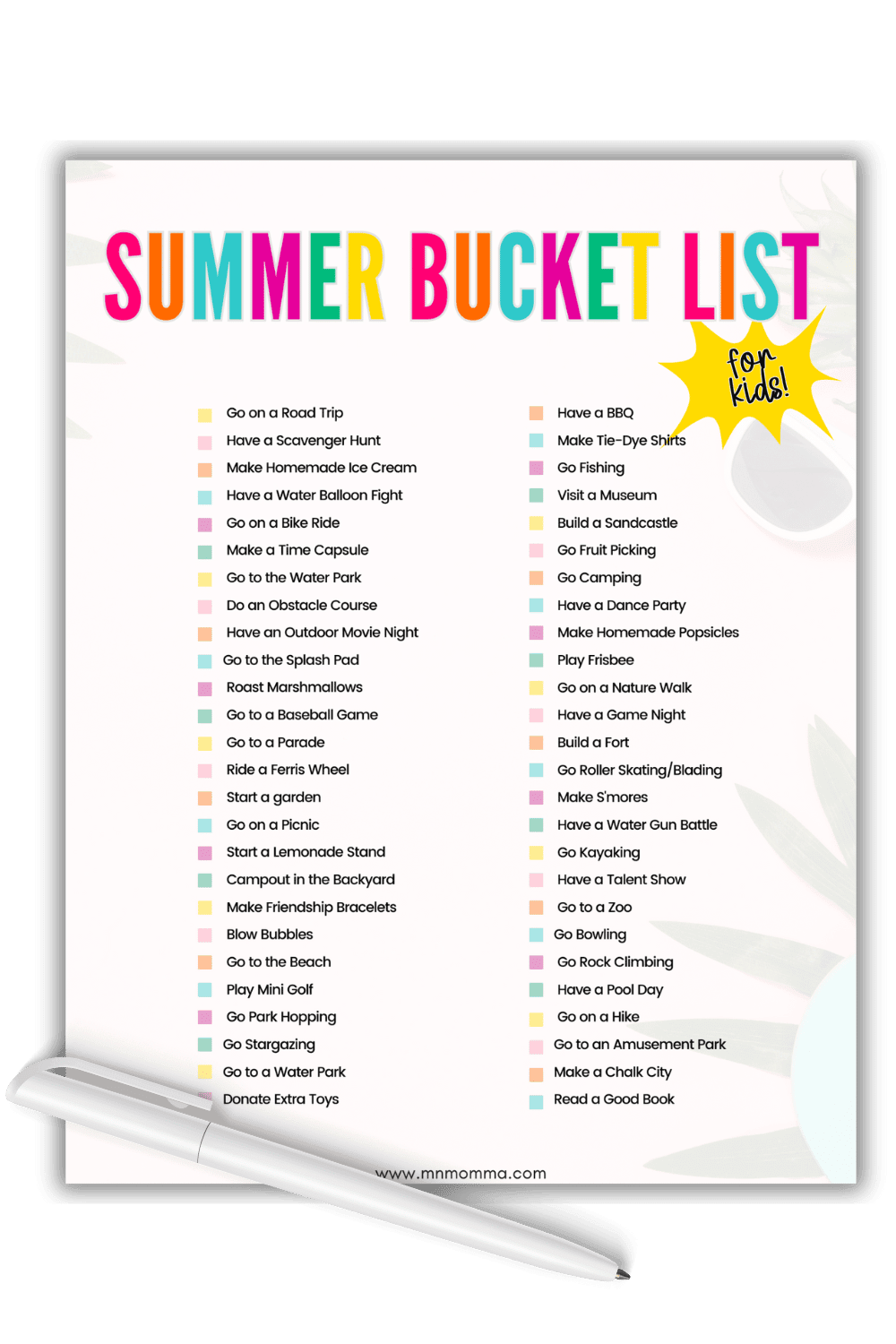 The Ultimate Summer Bucket List Ideas for Kids (over 100+ ideas ...