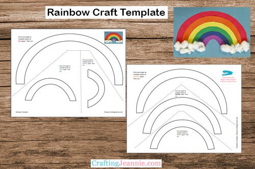 Rainbow Craft (Free Template) - Crafting Jeannie