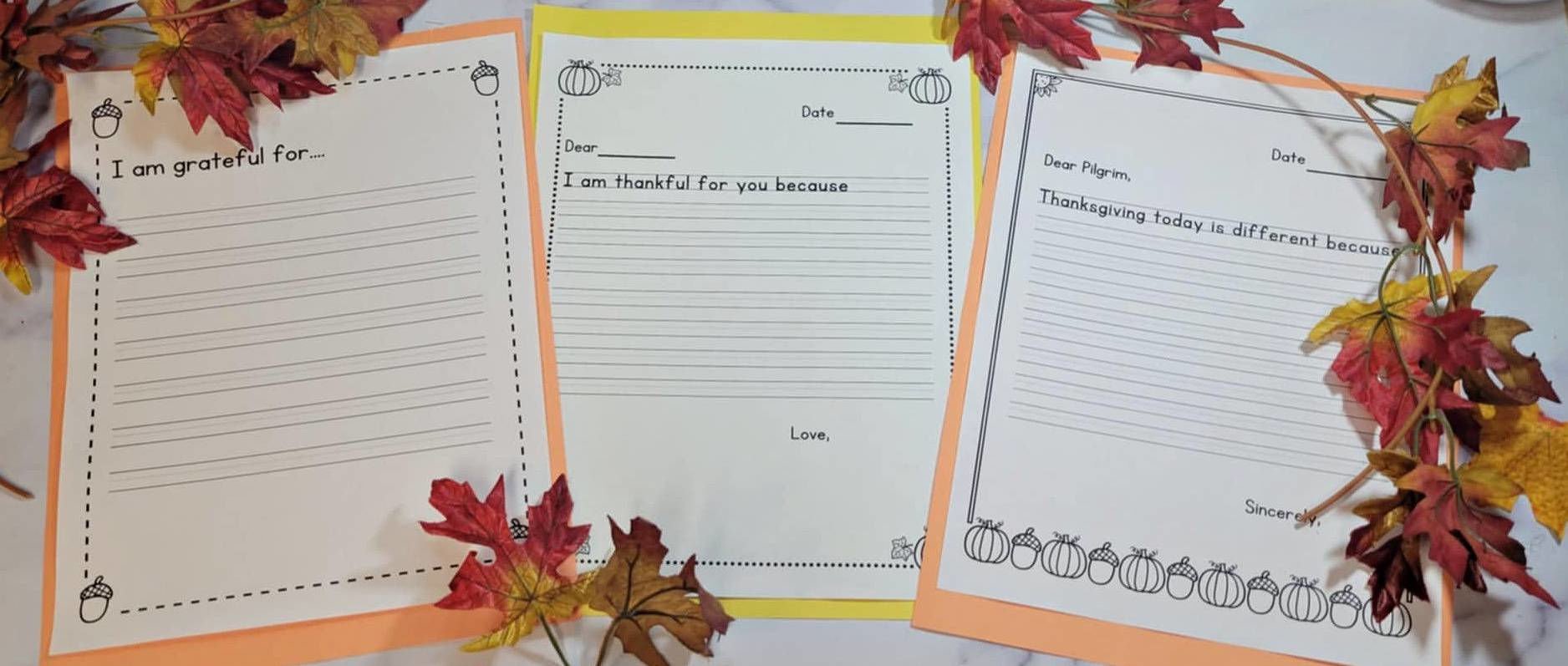 Thanksgiving Letter Writing