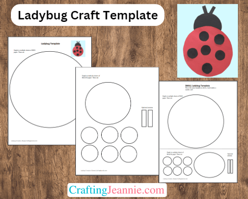 Ladybug Craft (Free Template) - Crafting Jeannie