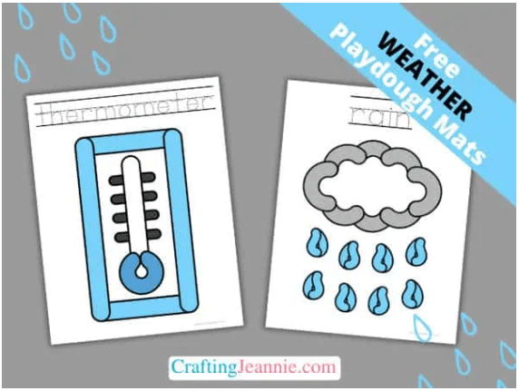 Weather Playdough Mats - Free PDF - Crafting Jeannie