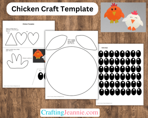 Chicken Craft (Free Template) - Crafting Jeannie