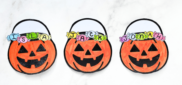 Halloween Candy Name Craft - This Tiny Blue House