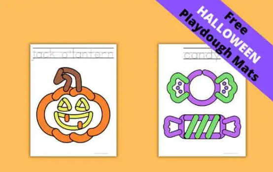 Halloween Playdough Mats - Free PDF - Crafting Jeannie