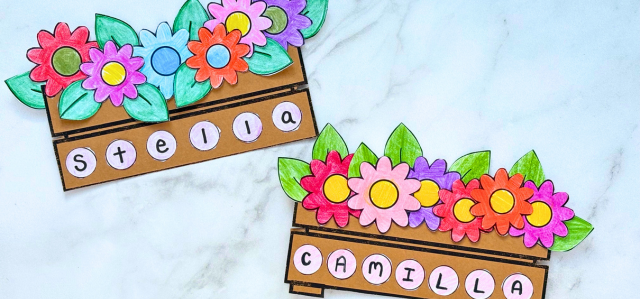 Spring Flower Name Craft - This Tiny Blue House