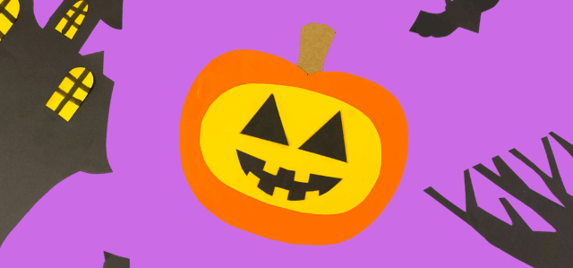 Easy Pumpkin Craft For Halloween - This Tiny Blue House