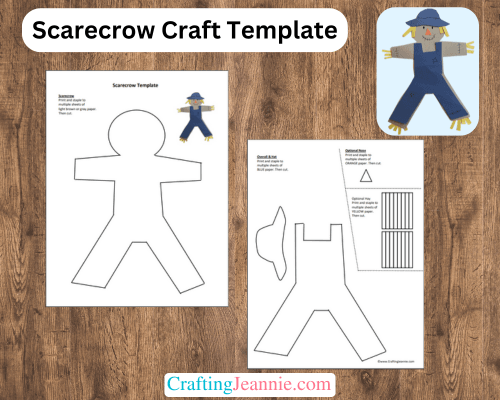 Scarecrow Craft (Free Template) - Crafting Jeannie
