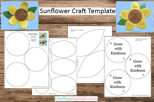 Sunflower Craft for Preschoolers (Free Template) - Crafting Jeannie