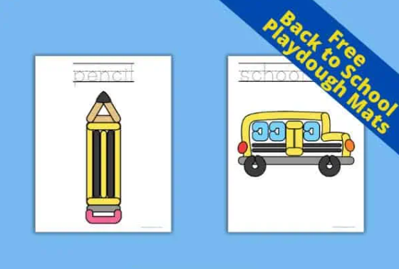 Back to School Playdough Mats - Free PDF - Crafting Jeannie