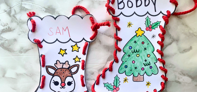 Christmas Stocking Craft For Kids - This Tiny Blue House