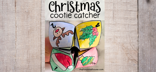 Christmas Cootie Catcher For Kids - This Tiny Blue House