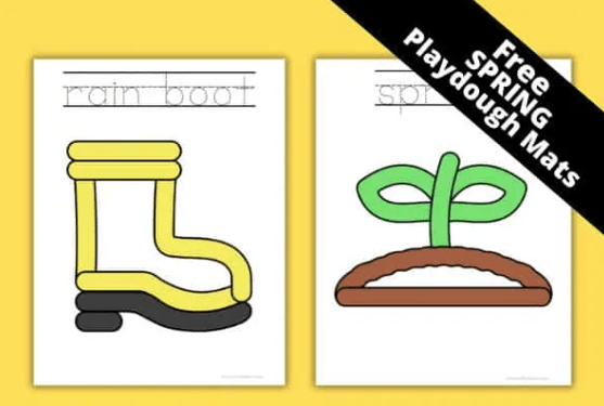 Spring Playdough Mats - Free PDF - Crafting Jeannie
