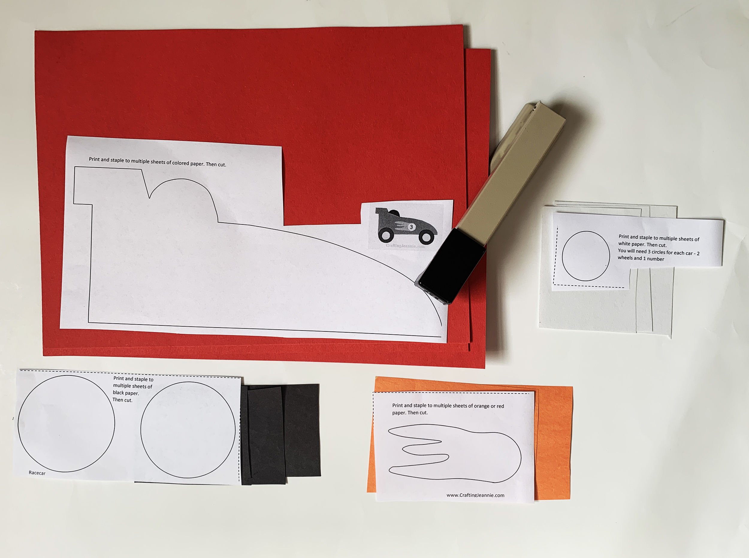 Paper Car Craft (Free Template) - Crafting Jeannie Crafting Jeannie