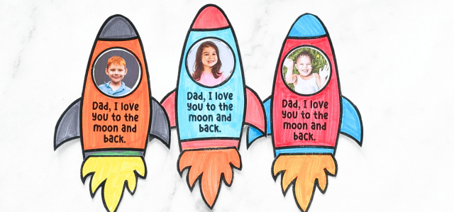 Father's Day Rocket Craft - This Tiny Blue House