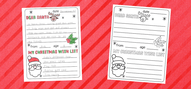 Printable Christmas List Template For Kids - This Tiny Blue House