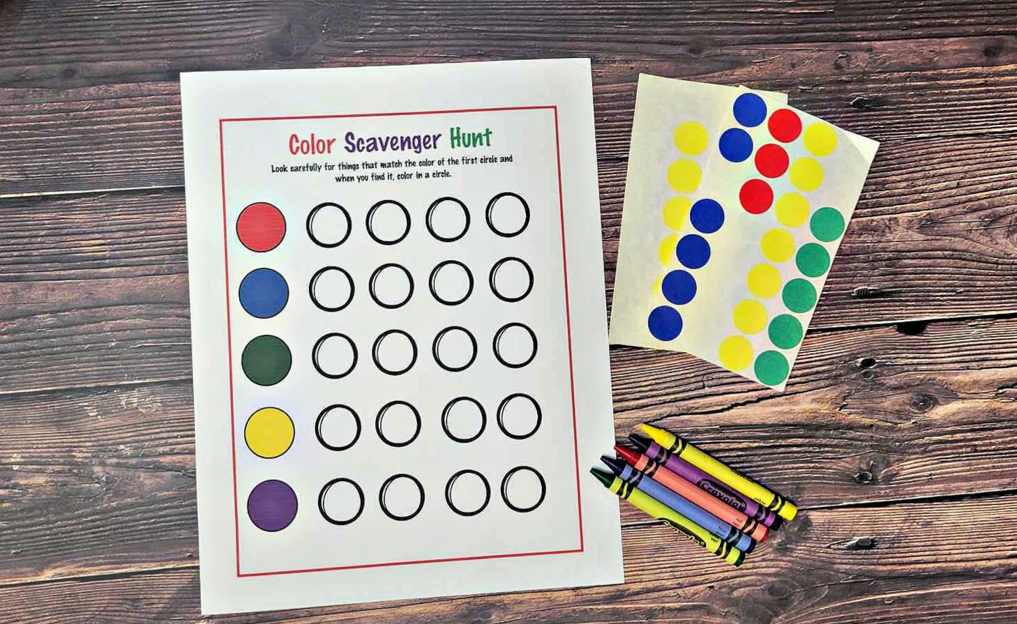 Preschool Color Scavenger Hunt