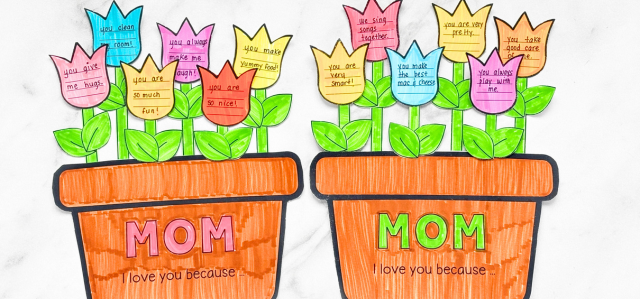 Mother's Day Tulip Craft - This Tiny Blue House