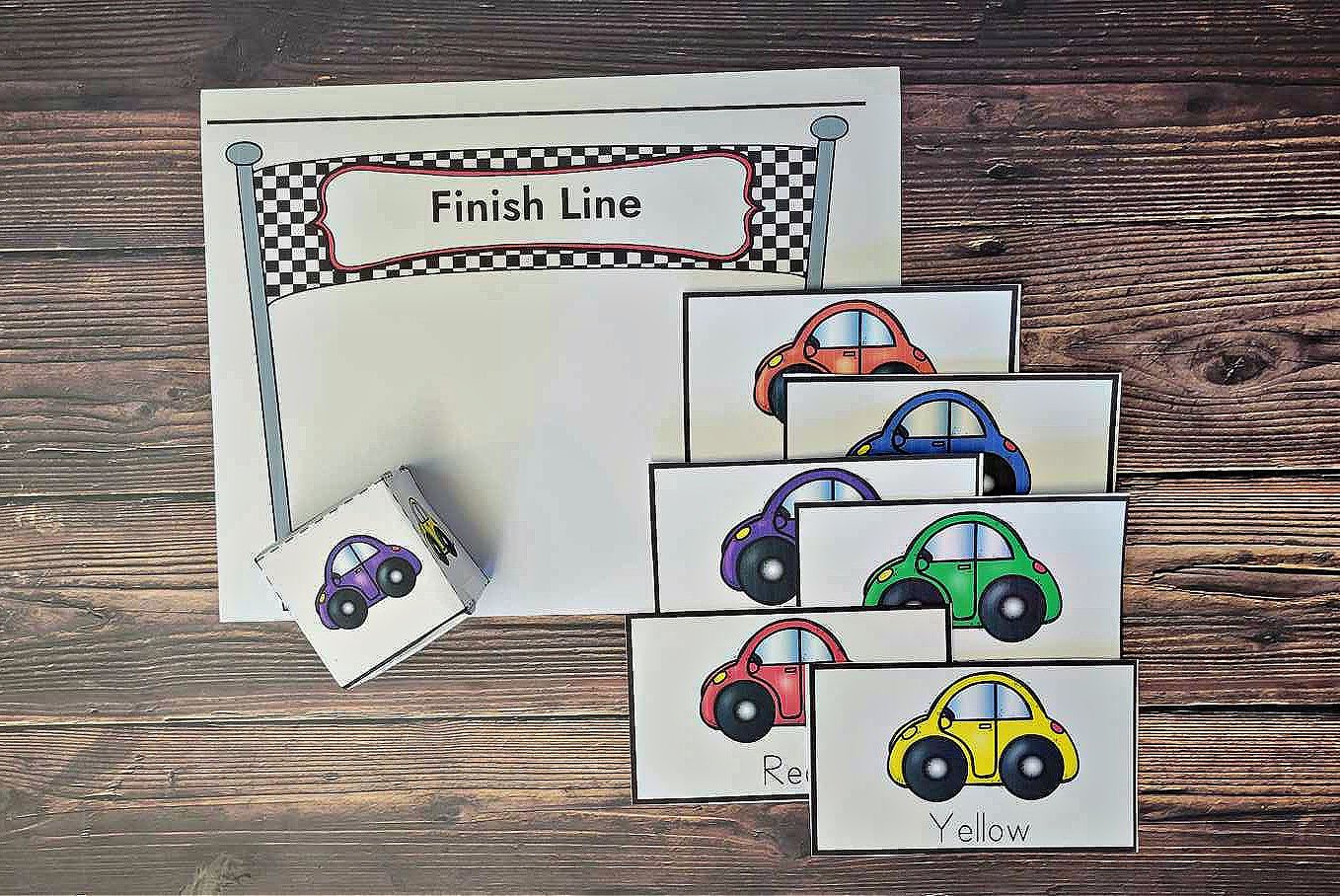 Rainbow Racers a color game for Preschoolers