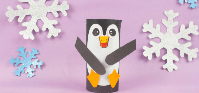 Toilet Paper Roll Penguin Craft - This Tiny Blue House