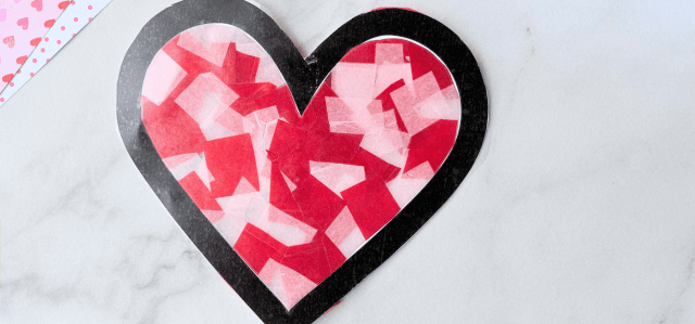 Heart Suncatcher Craft - This Tiny Blue House