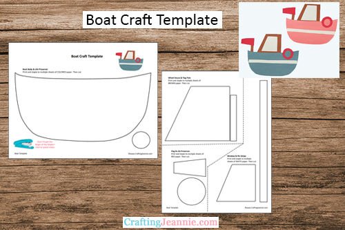 Paper Boat Craft (Free Template) - Crafting Jeannie