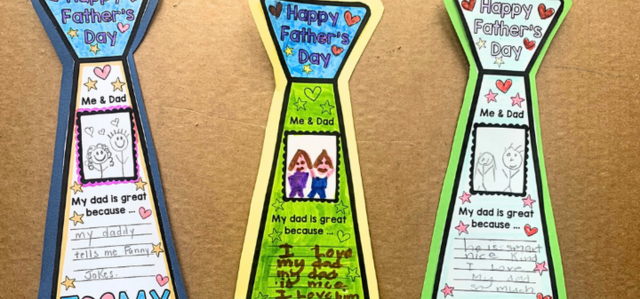 Father's Day Tie Card Craft - This Tiny Blue House