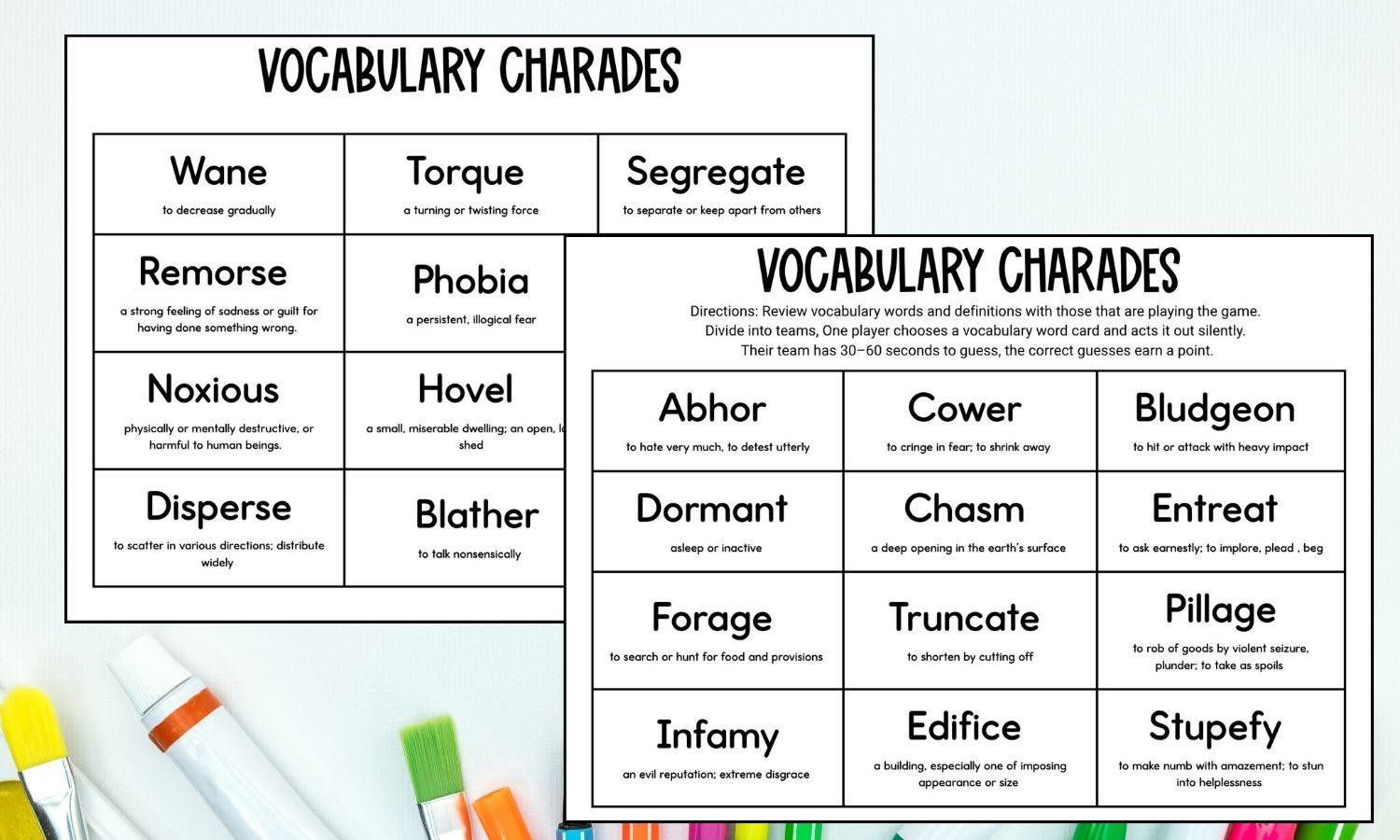 Vocabulary Building Activities