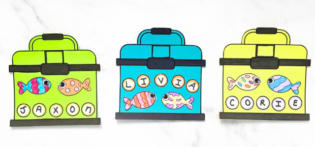 Tackle Box Name Craft - This Tiny Blue House