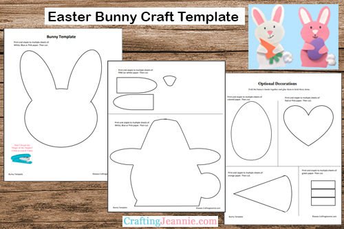 Easter Bunny Craft (Free Template) - Crafting Jeannie