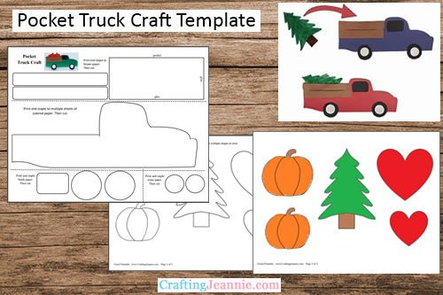Pocket Truck Craft (Free Template) - Crafting Jeannie