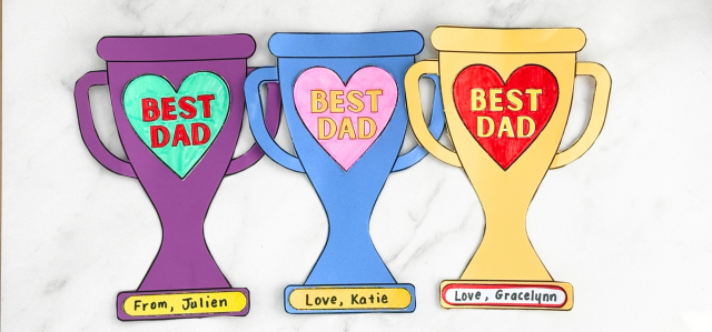 Father's Day Trophy Craft - This Tiny Blue House