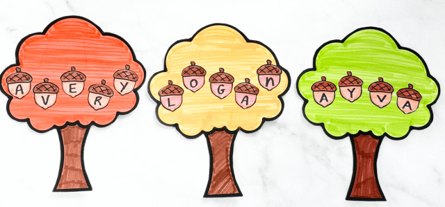 Acorn Name Craft - This Tiny Blue House