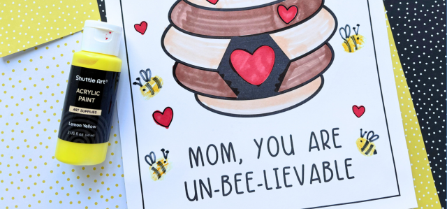 Bee Fingerprint Mother’s Day Craft (Free Printable Template) - This ...