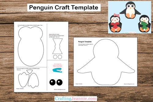 Penguin Craft (Free Template) - Crafting Jeannie