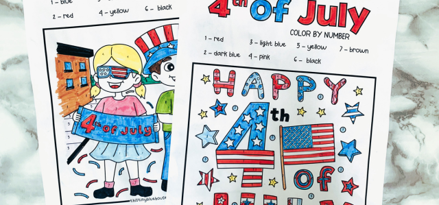 4th of July Color By Number - This Tiny Blue House