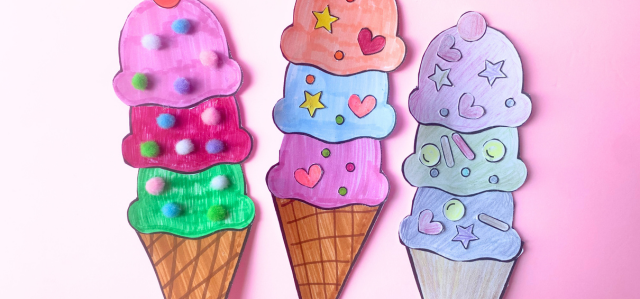 Ice Cream Cone Craft - This Tiny Blue House